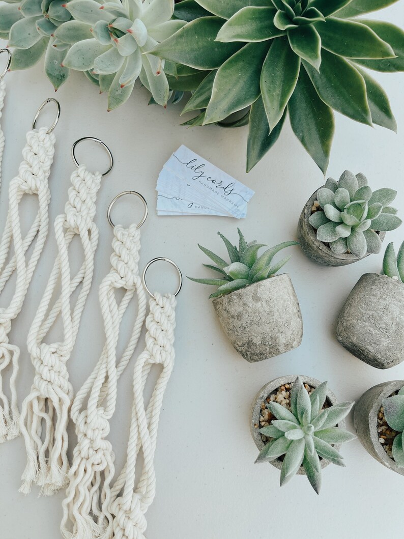 Fiber Arts Macrame Handmade Macrame Mini Green Succulent Boho Crown ...