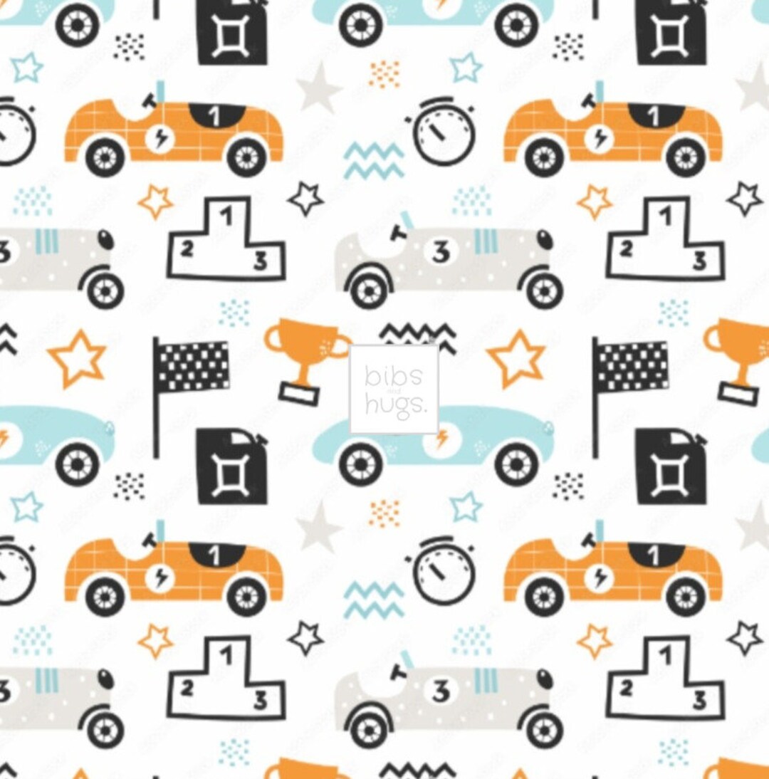 Baby Racing Cotton Fabric, Cars Allover Print Fabric for Newborn ...