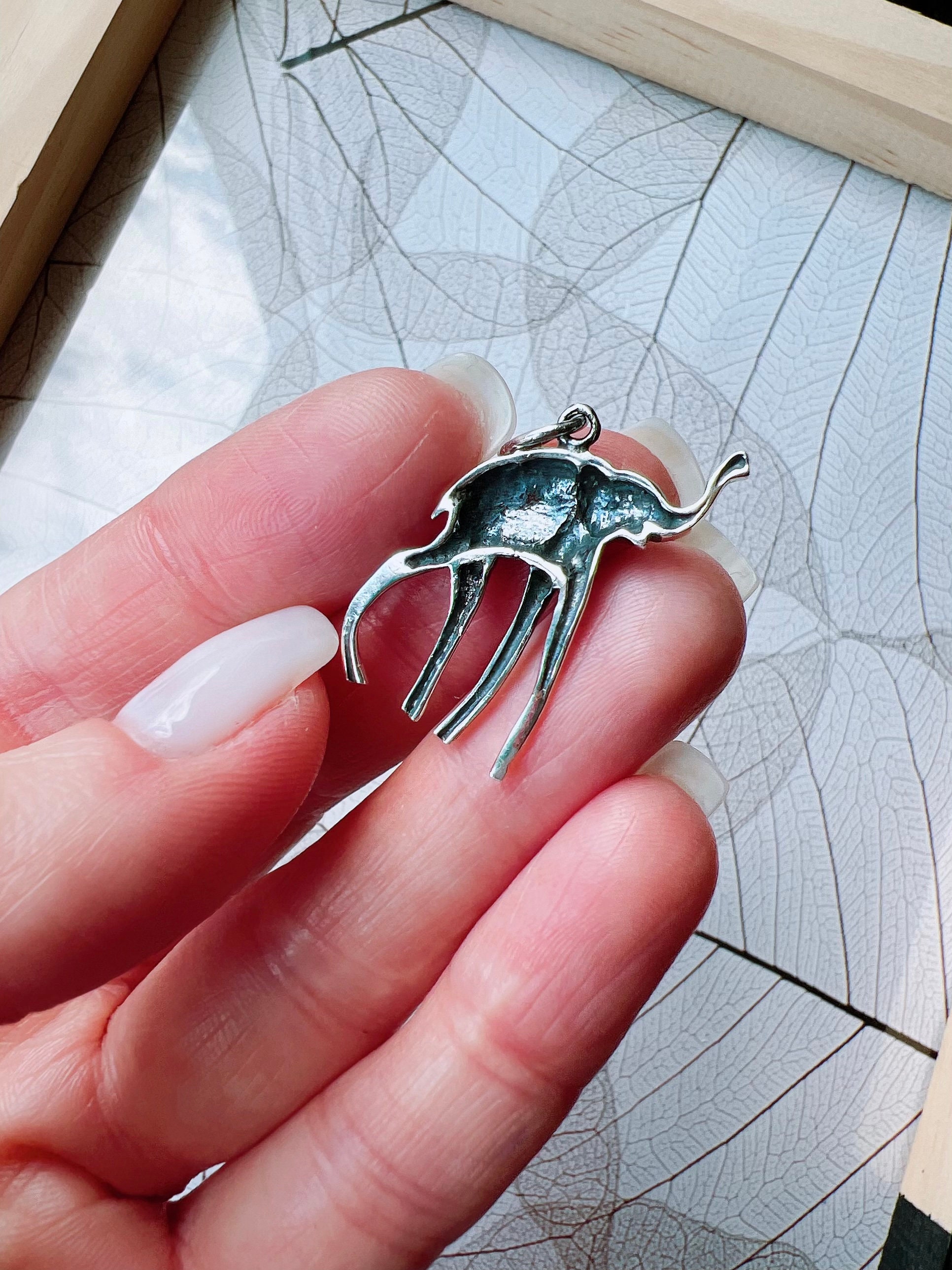 Sterling Silver Salvador Dali Elephant Pendant, Dali Elephant Jewelry ...