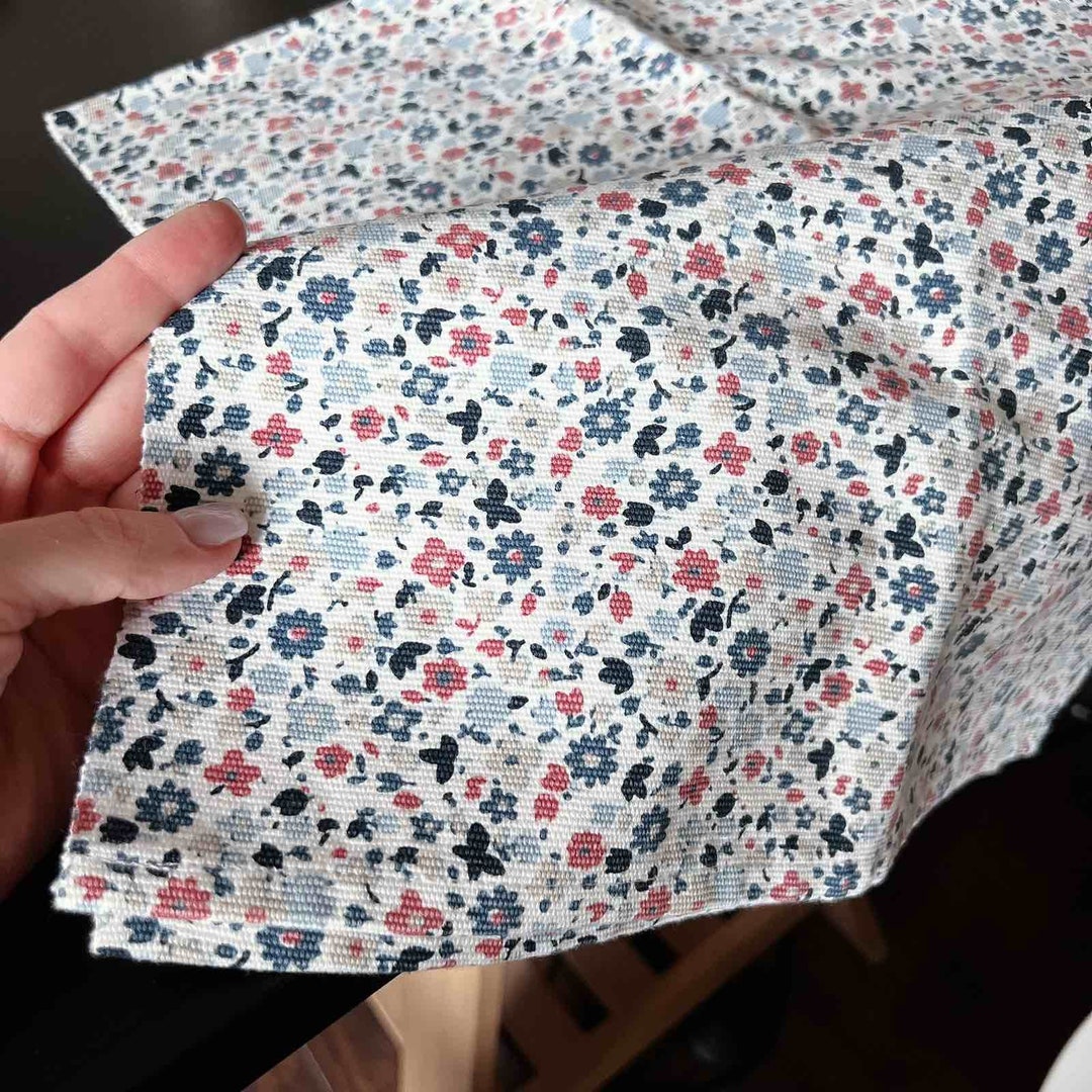 Vintage German Cotton Table Runner With Floral Pattern - Etsy