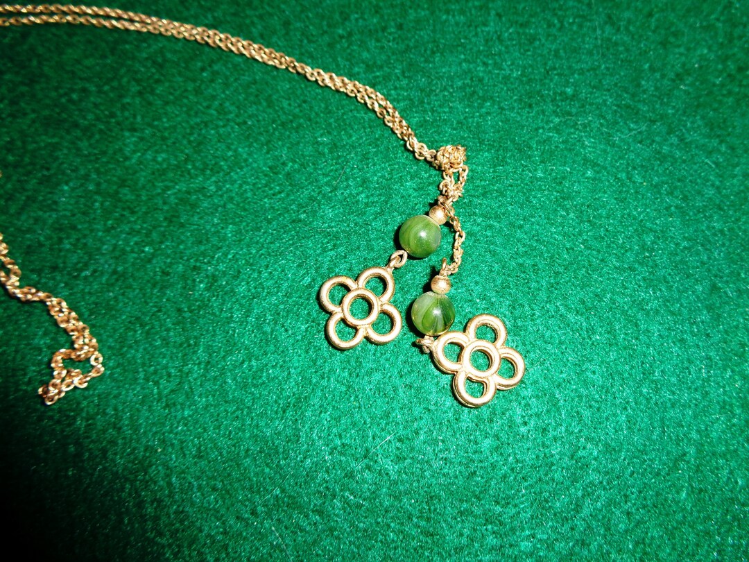 Jade Gold Tone 26 Inch Chain Necklace - Etsy