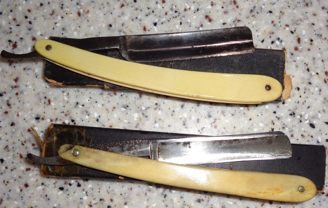 2X Single Edge Straight Razors in Boxes. - Etsy