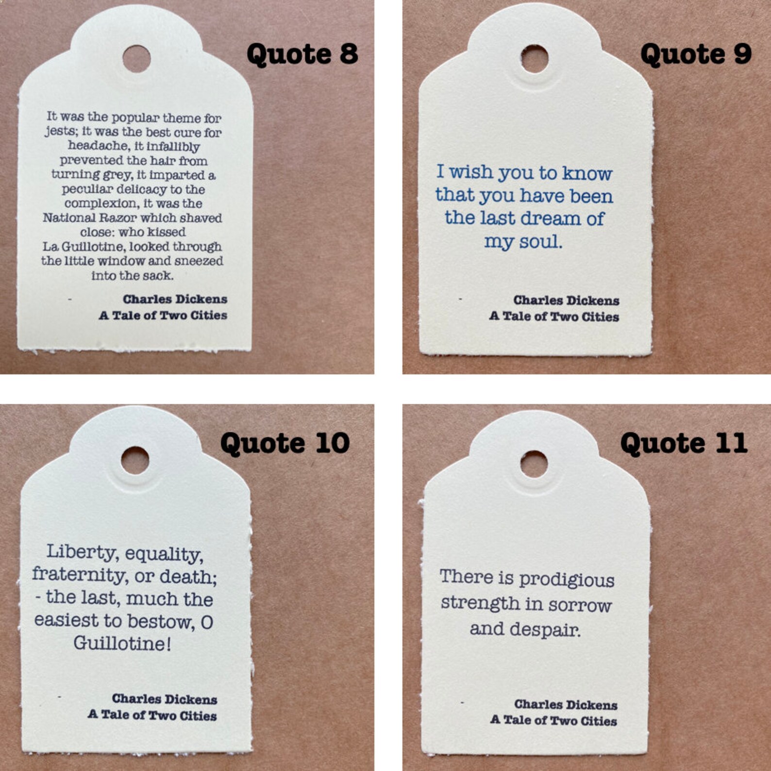 Charles Dickens' A Tale of Two Cities Beaded Bookmark - Other Charms ...