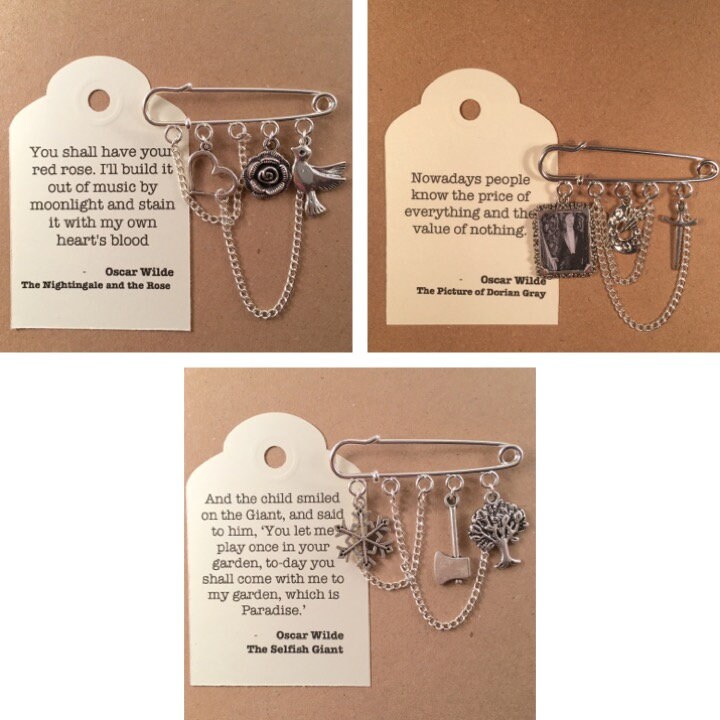 Oscar Wilde Kilt Pin (50 Mm) - Other Short Stories/plays Available - Etsy