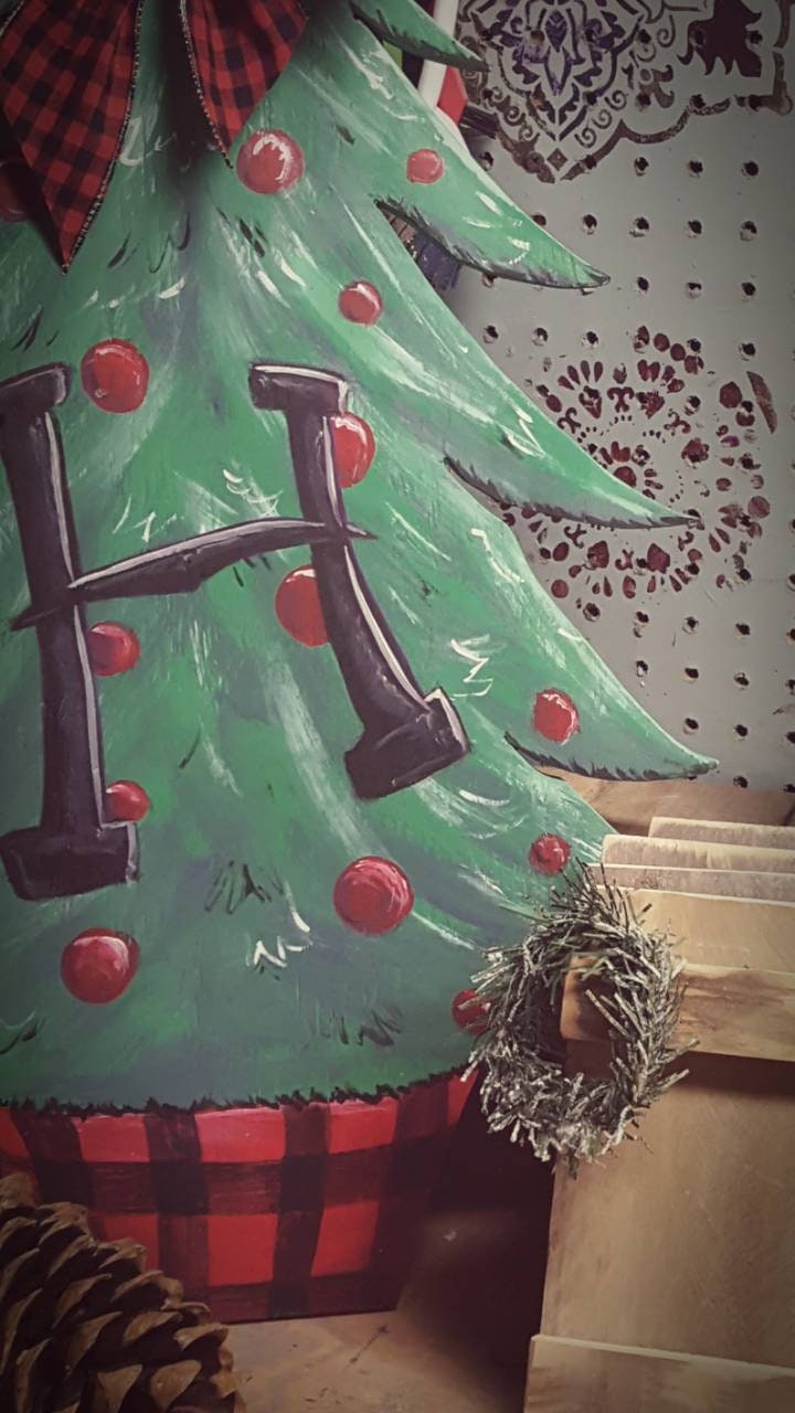 Whimsy Tree Hand Painted Christmas Tree - Etsy