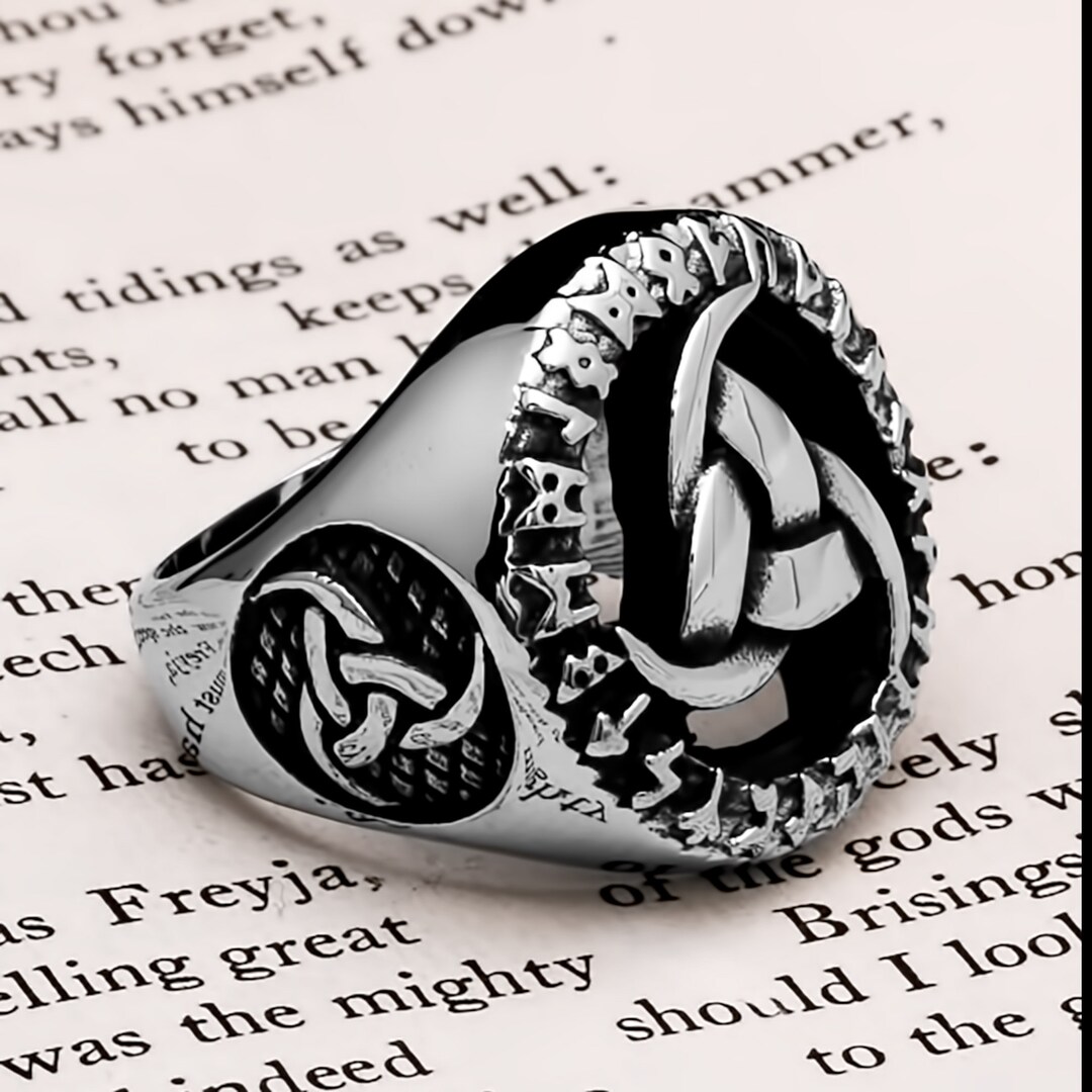 Viking Triple Horn Triskelion Rune Ring 316L Stainless Steel - Etsy