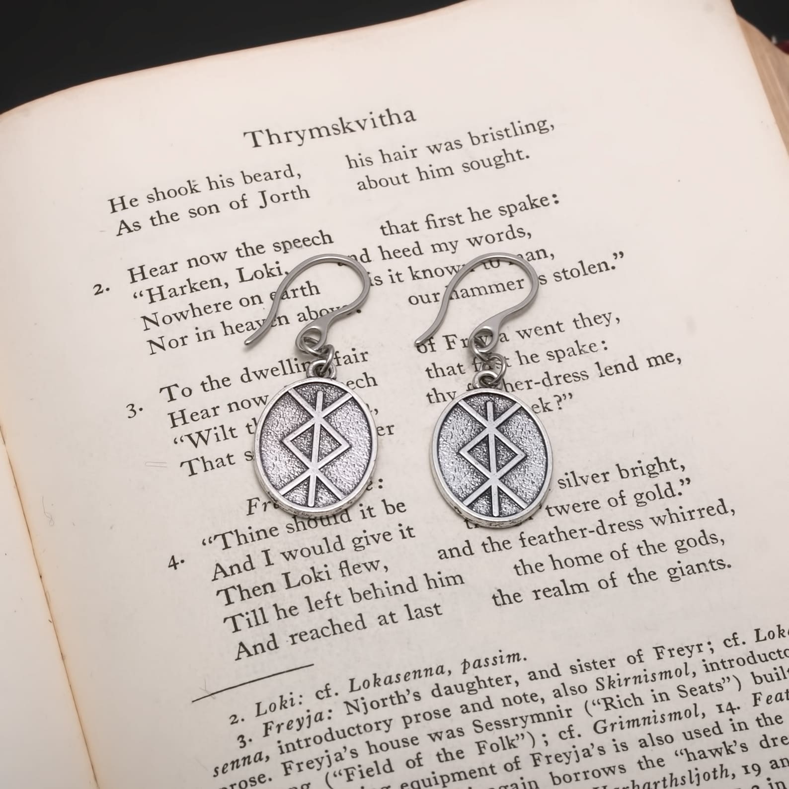 Viking Elder Futhark Rune Bind Ingwaz Isaz Earrings - Etsy