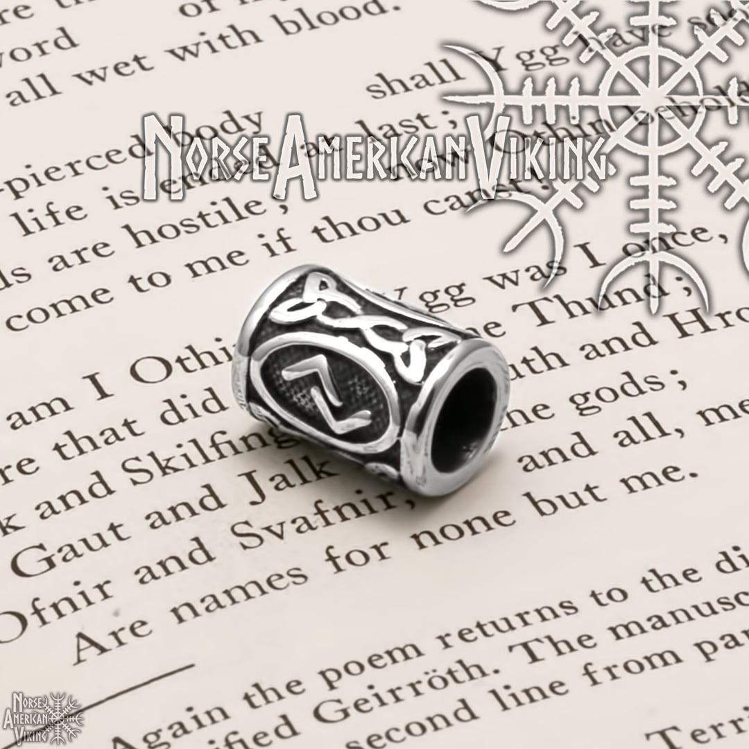 Viking Elder Futhark Jera Rune Beard Hair Jewelry Bead 316L - Etsy