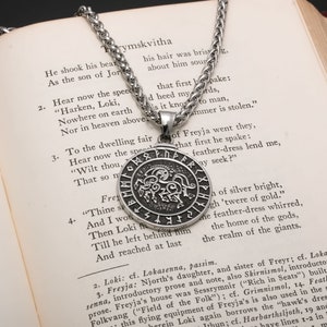 Viking Sleipnir Rune Stainless Steel Pendant Necklace - Etsy