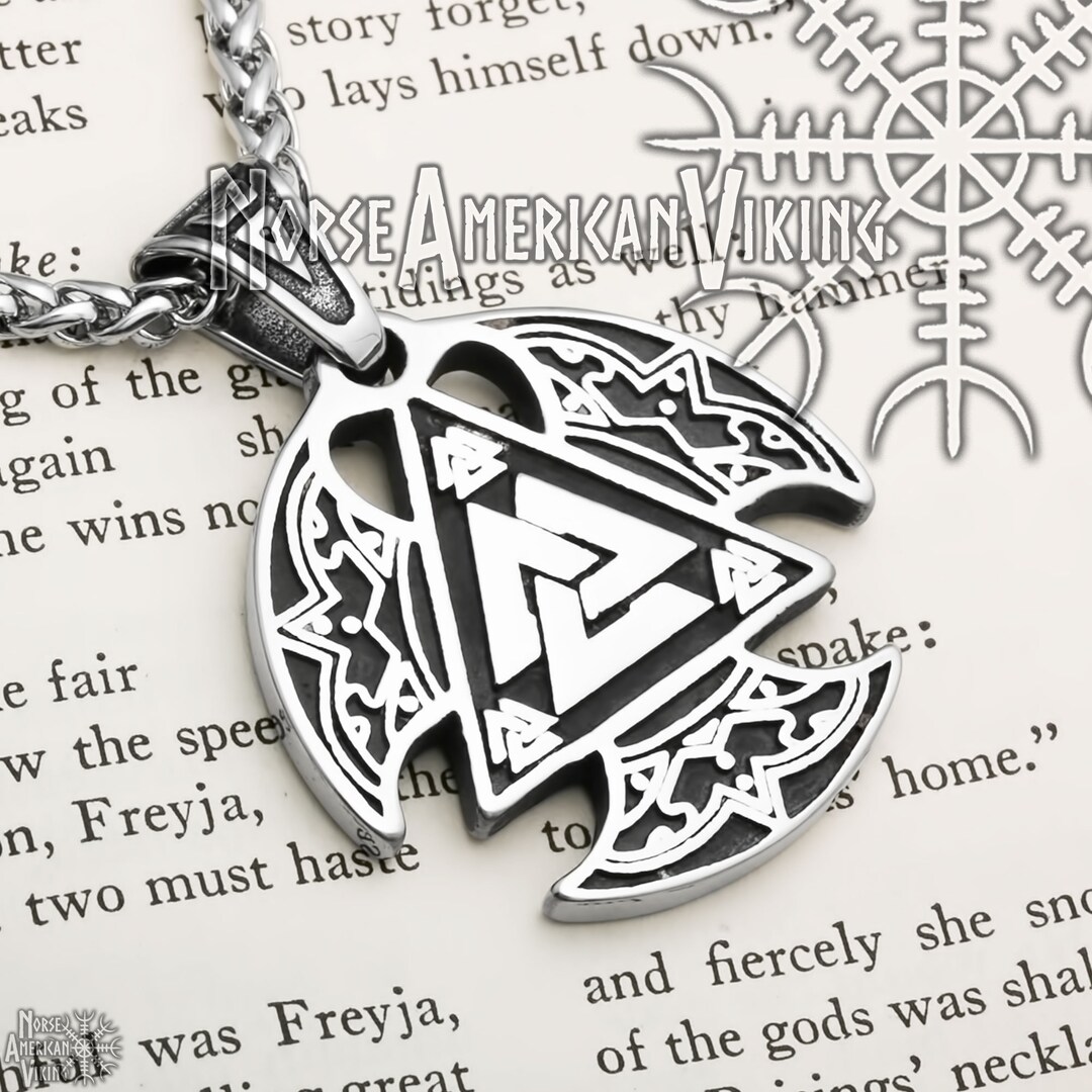 Viking Valknut Slain Warrior Knot Stainless Steel Pendant Necklace - Etsy