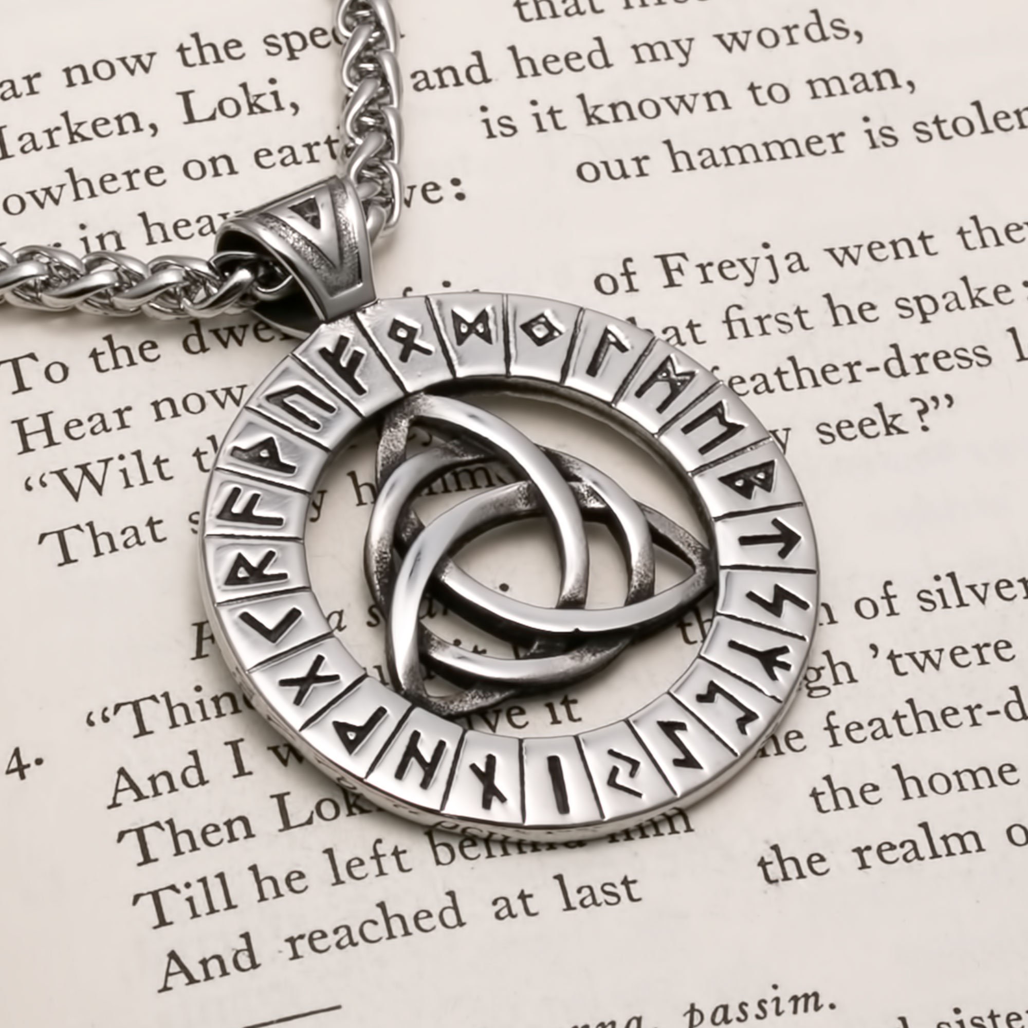 Viking Celtic Trinity Knot Rune Medallion Stainless Steel - Etsy