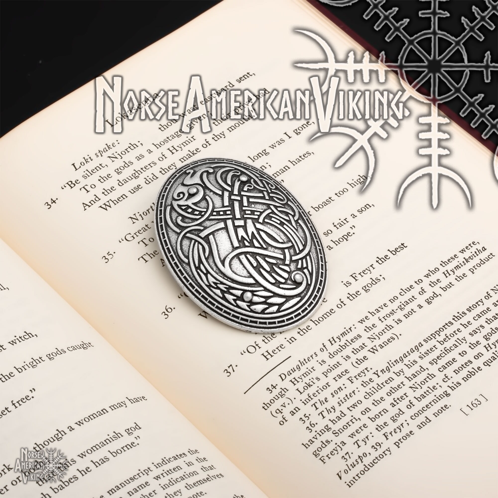 Viking Dragon Broa Oval Tortoise Brooch - Etsy