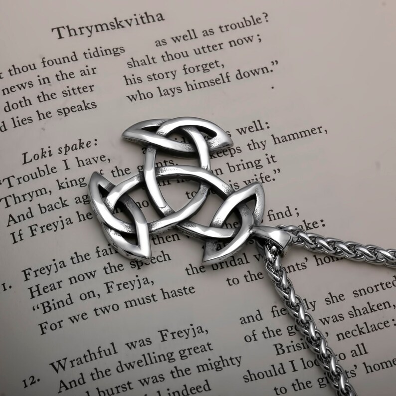 Viking Trinity Knot Stainless Steel Pendant Necklace | Etsy