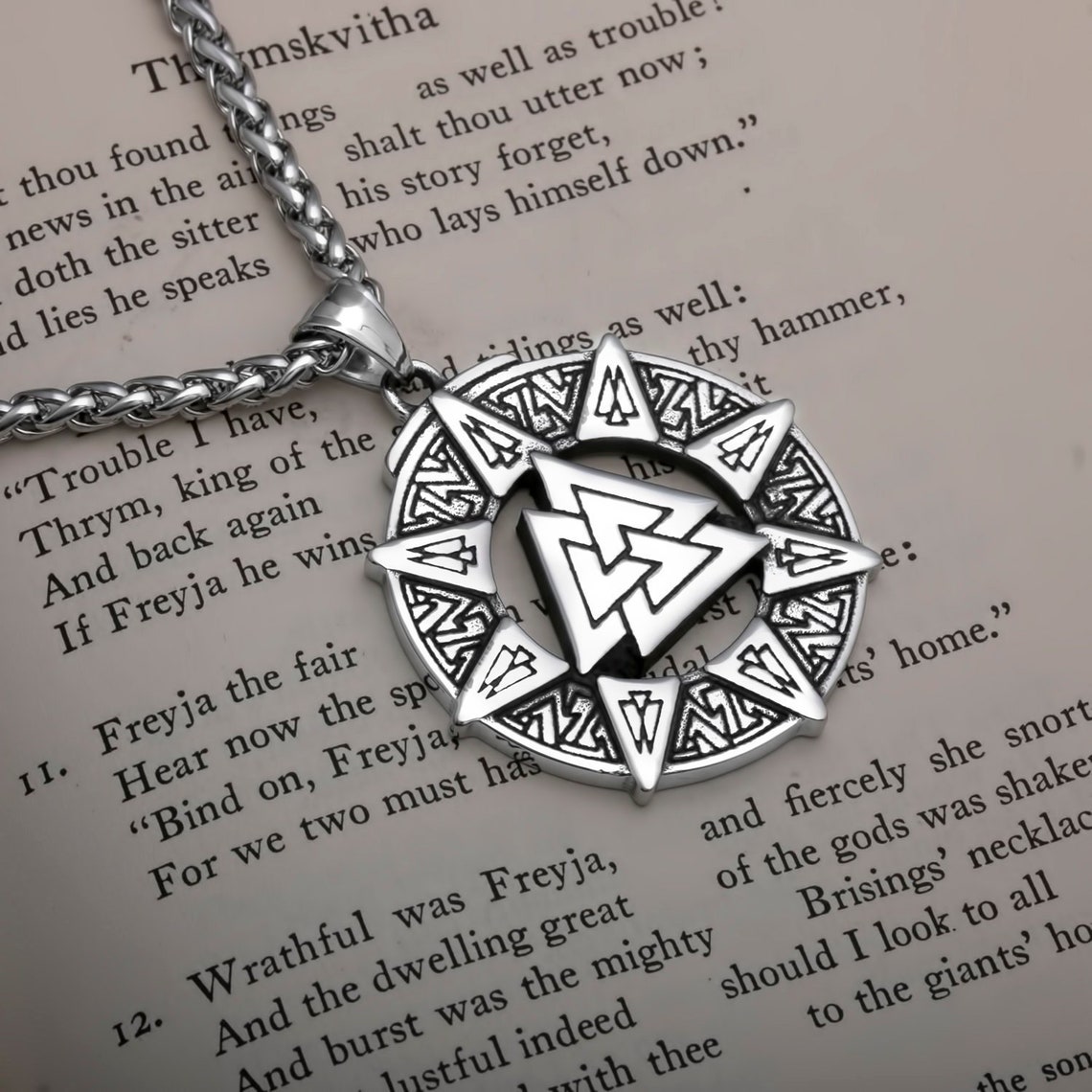 Viking Valknut Slain Warrior Knot Stainless Steel Pendant - Etsy