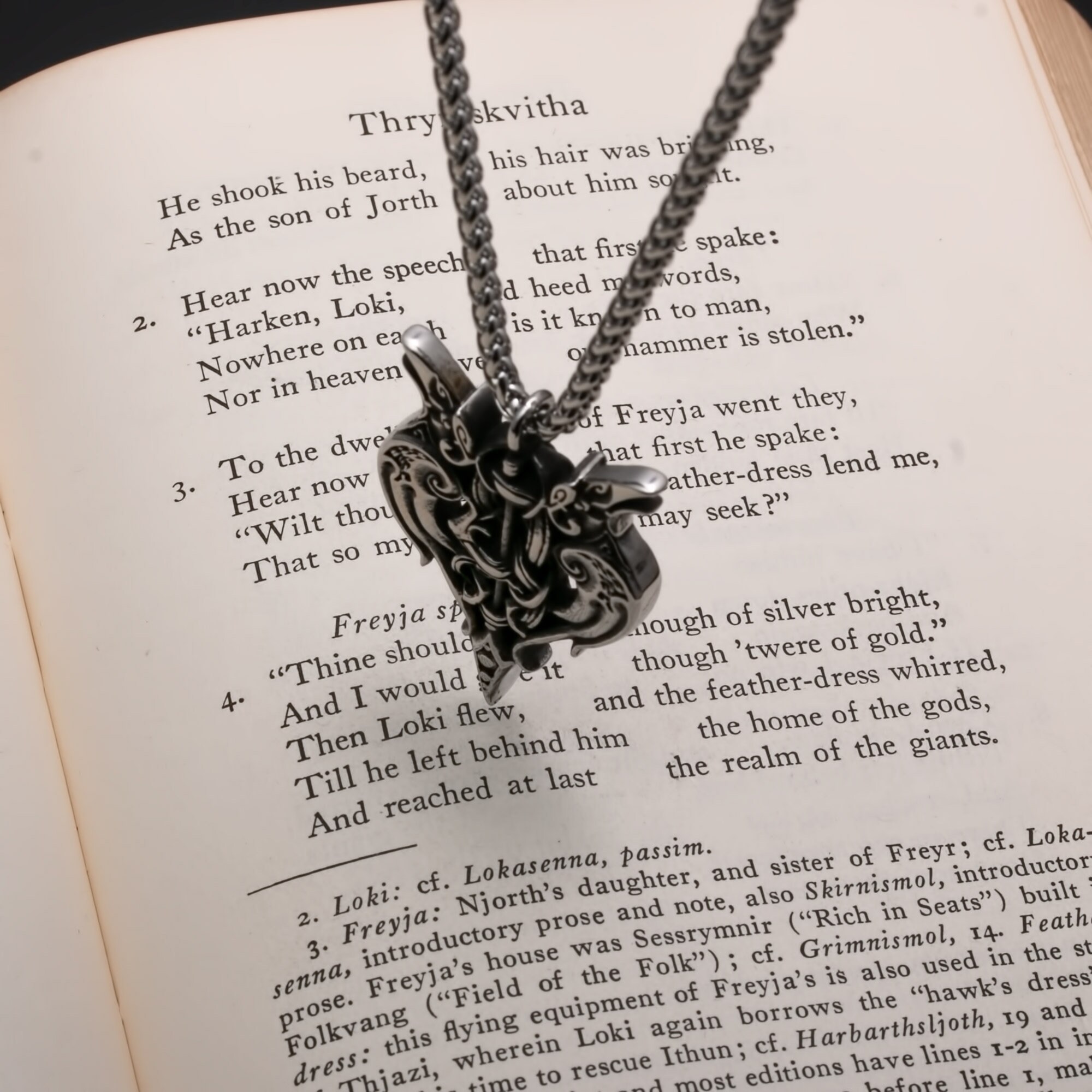Viking Gungnir Raven Stainless Steel Pendant Necklace - Etsy