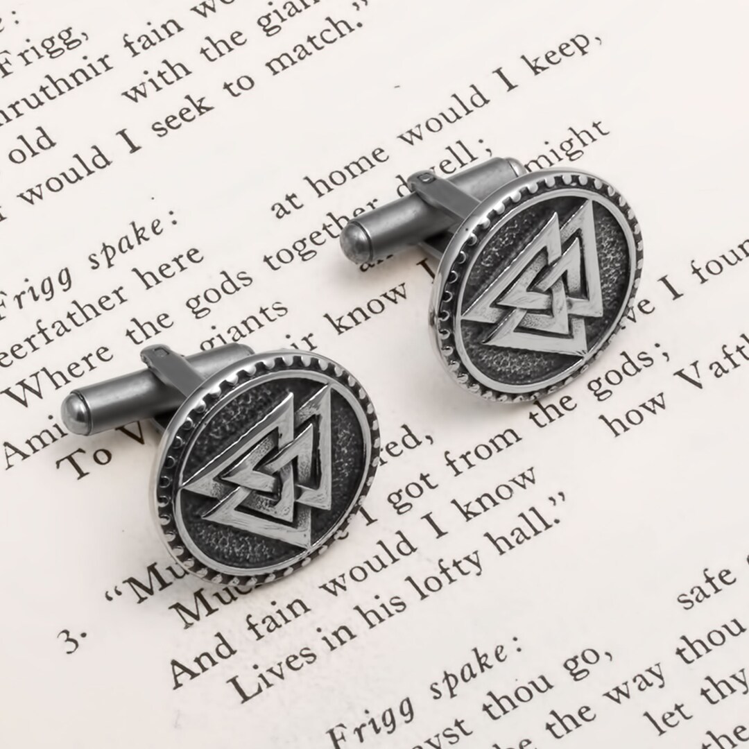 Viking Valknut Cufflinks Stainless Steel - Etsy