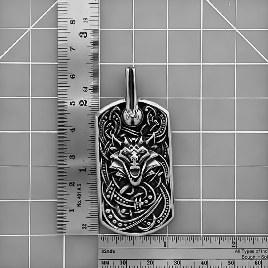 Viking Fenrir Wolf Talisman Stainless Steel Pendant Necklace | Etsy