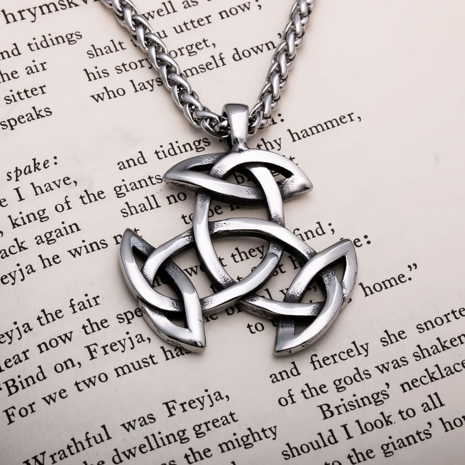 Viking Trinity Knot Stainless Steel Pendant Necklace - Etsy