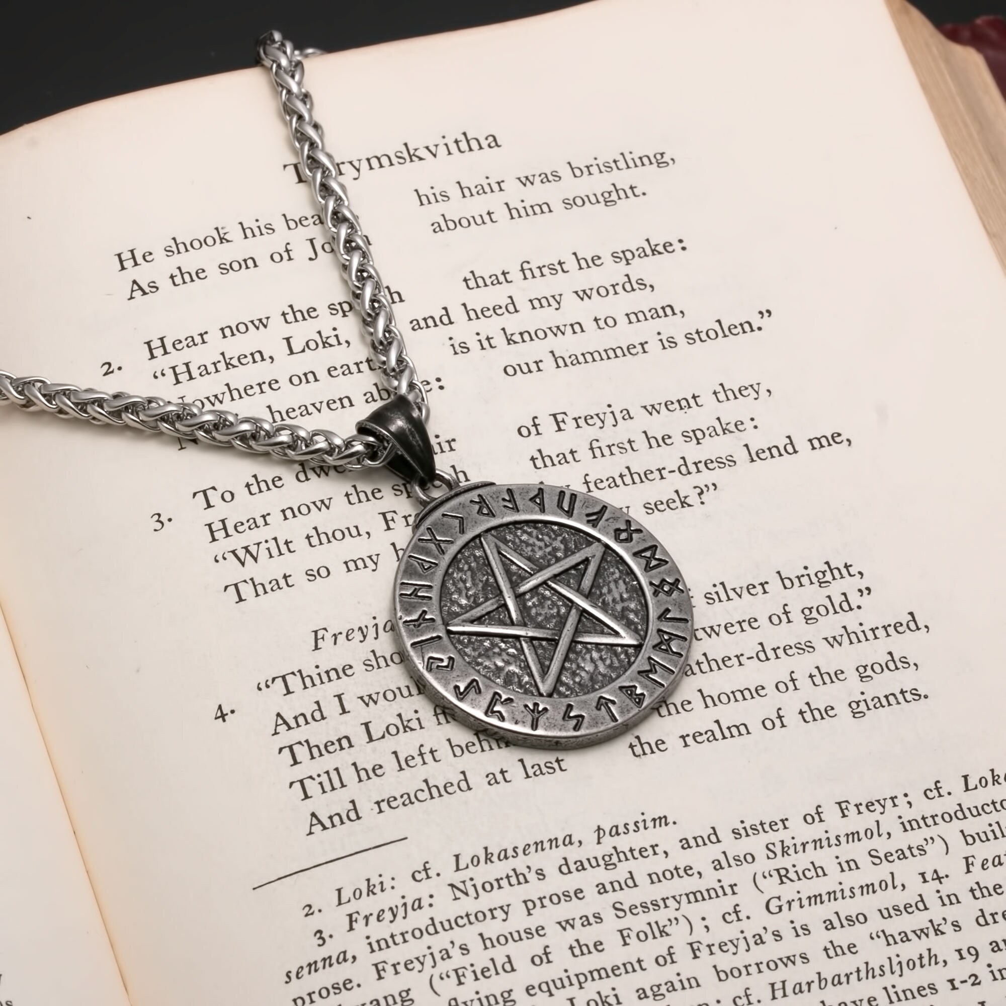 Viking Pentagram Wiccan Elder Futhark Rune Stainless Steel - Etsy