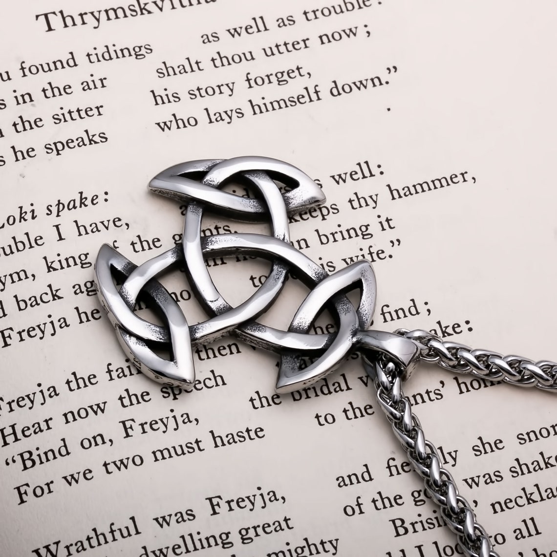 Viking Trinity Knot Stainless Steel Pendant Necklace - Etsy