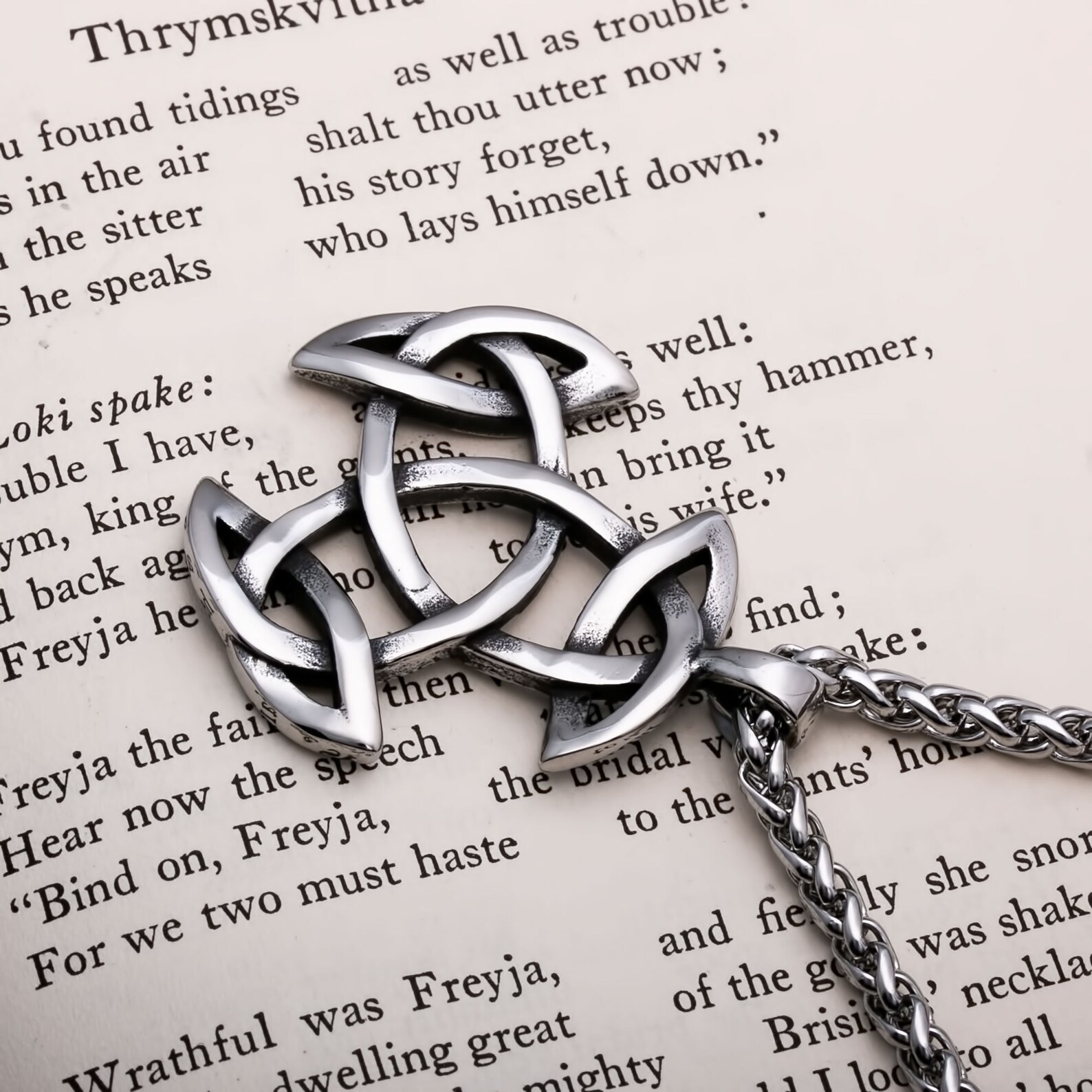 Viking Trinity Knot Stainless Steel Pendant Necklace - Etsy