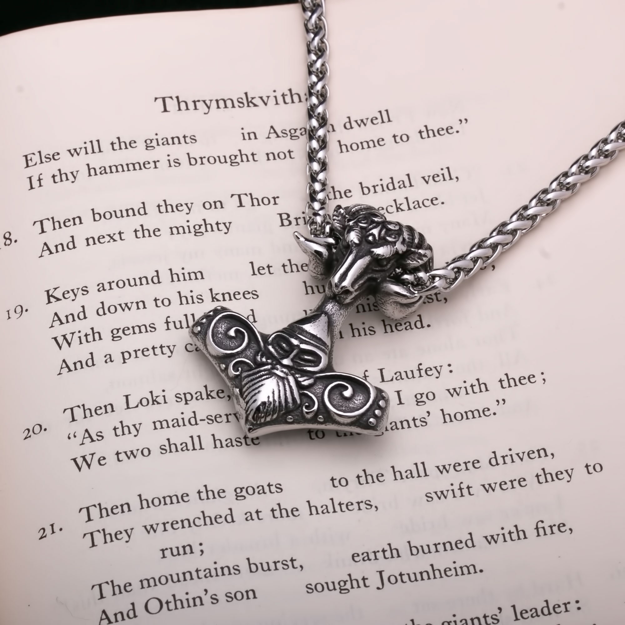 Viking Mjolnir Thor's Hammer Goat Odin Stainless Steel - Etsy