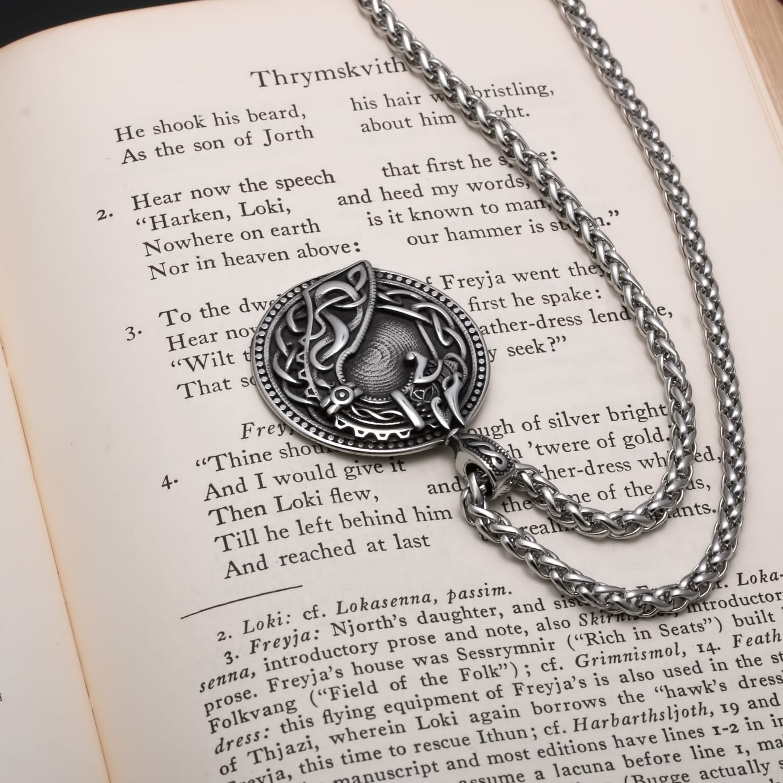 Viking Norse Dragon Medallion Stainless Steel Pendant Necklace - Etsy