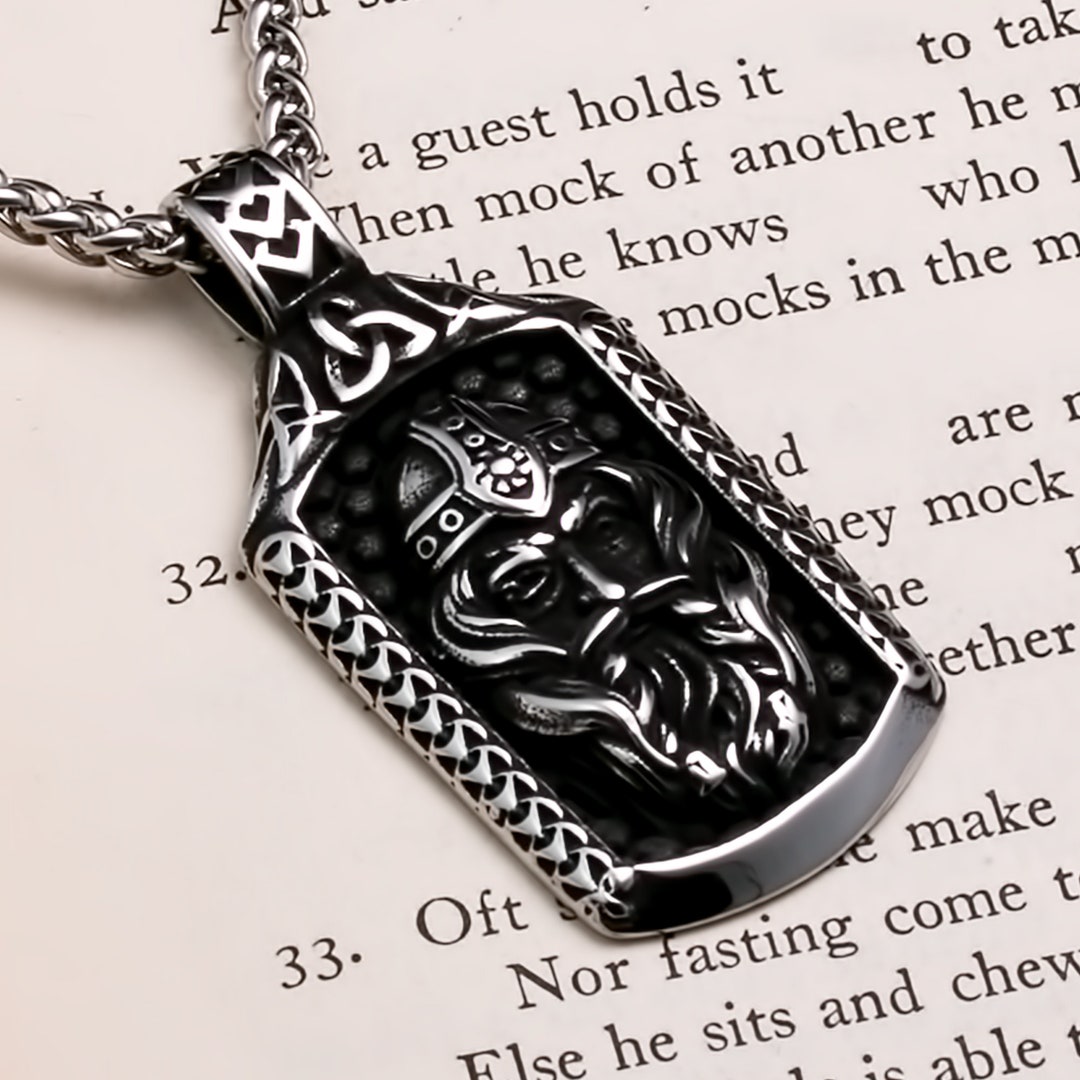 Viking Odin Trinity Talisman Stainless Steel Pendant Necklace - Etsy
