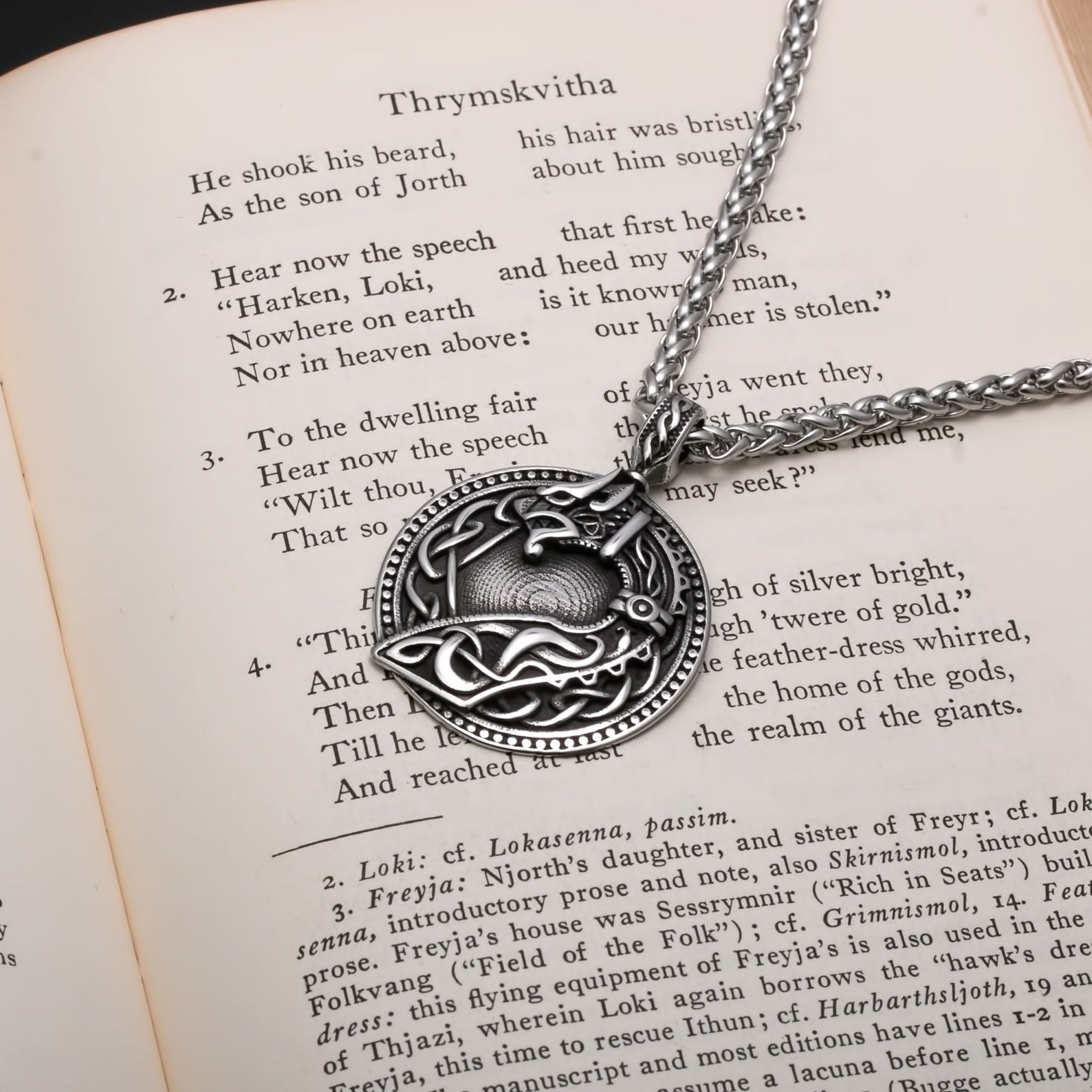 Viking Norse Dragon Medallion Stainless Steel Pendant Necklace - Etsy
