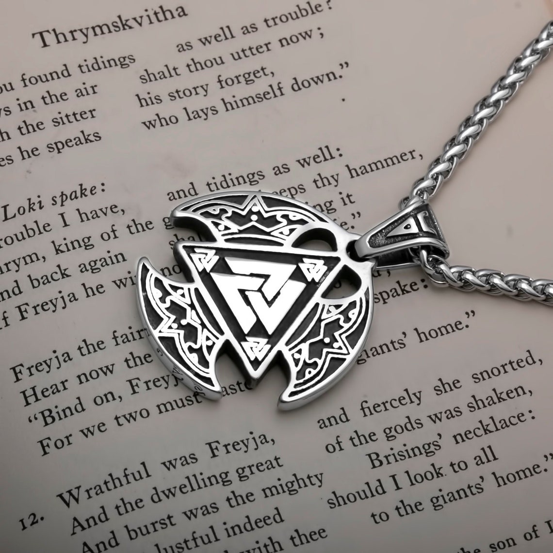 Viking Valknut Slain Warrior Knot Stainless Steel Pendant | Etsy