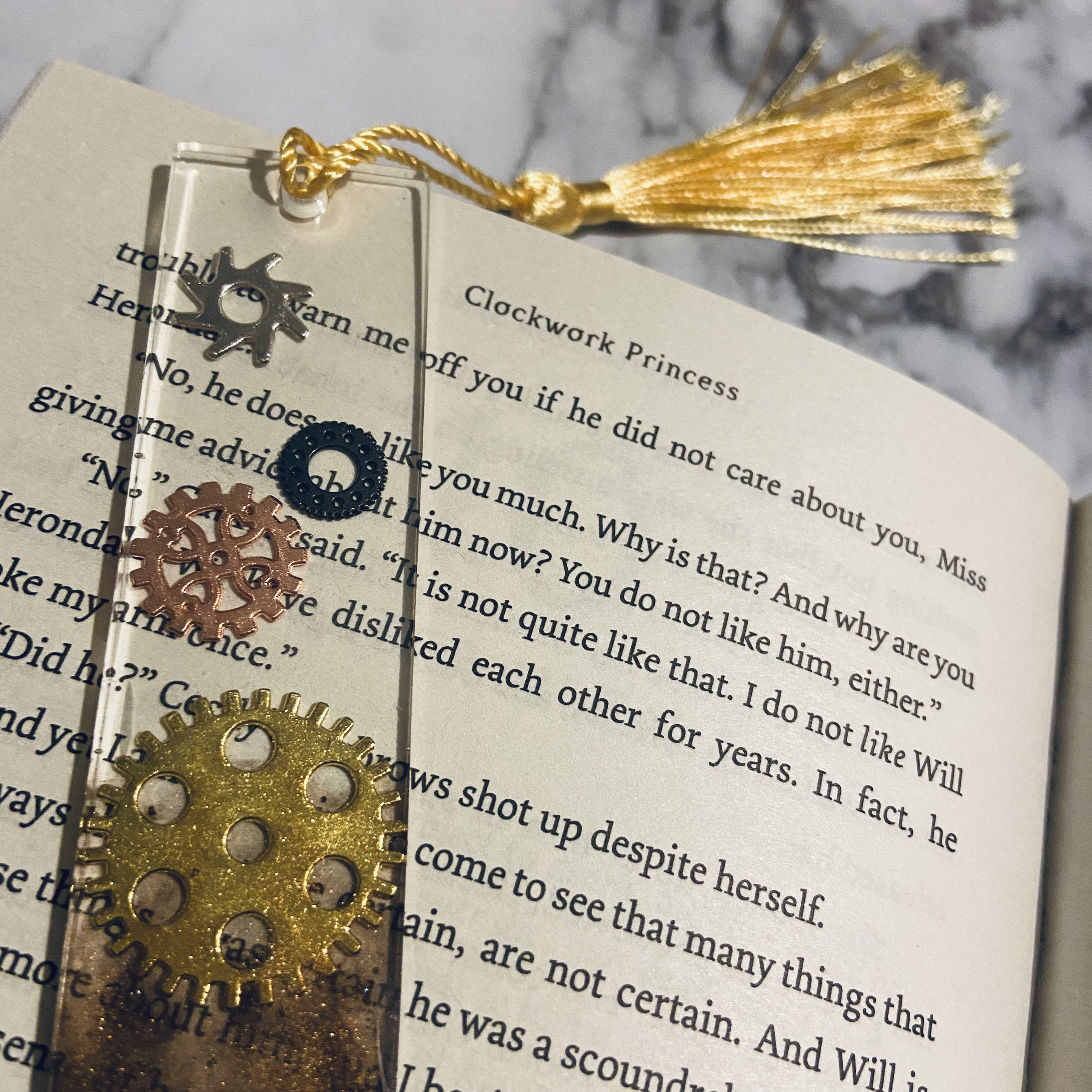 Steampunk Bookmark, Set of Two, Resin Bookmark, Gift for Reader, Reader ...