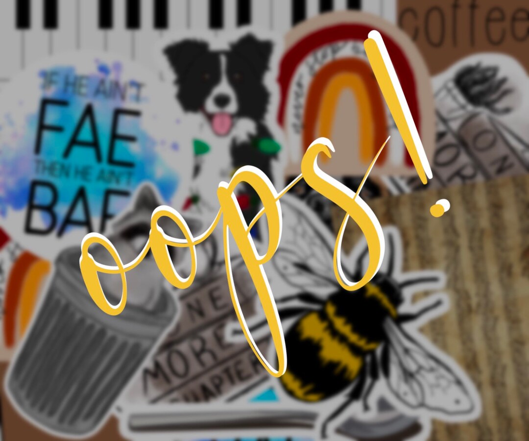Oops! Sticker Bundle, 6+ Stickers, Oops Sticker Pack, Oops Stickers ...