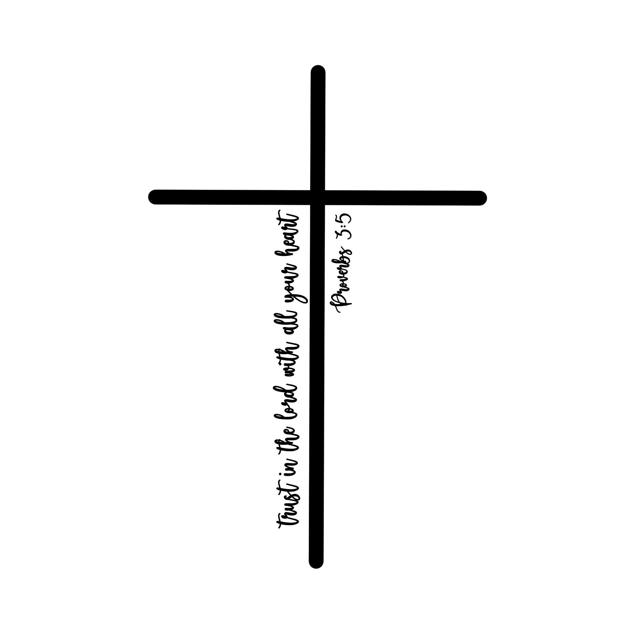 Proverbs 3:5 Sticker Cross Sticker Vinyl Sticker - Etsy