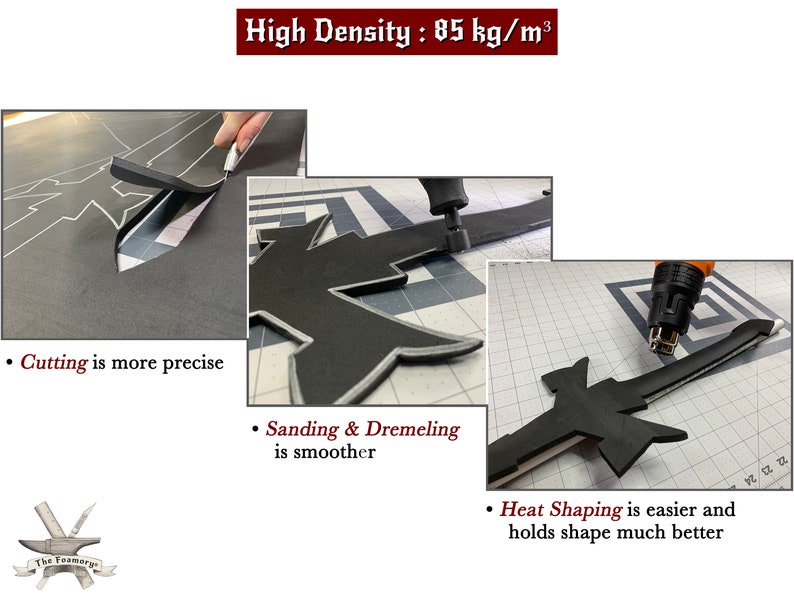 EVA Foam - 10mm, 35" X 59" Sheet, White or Black, Ultra High Density 85 ...