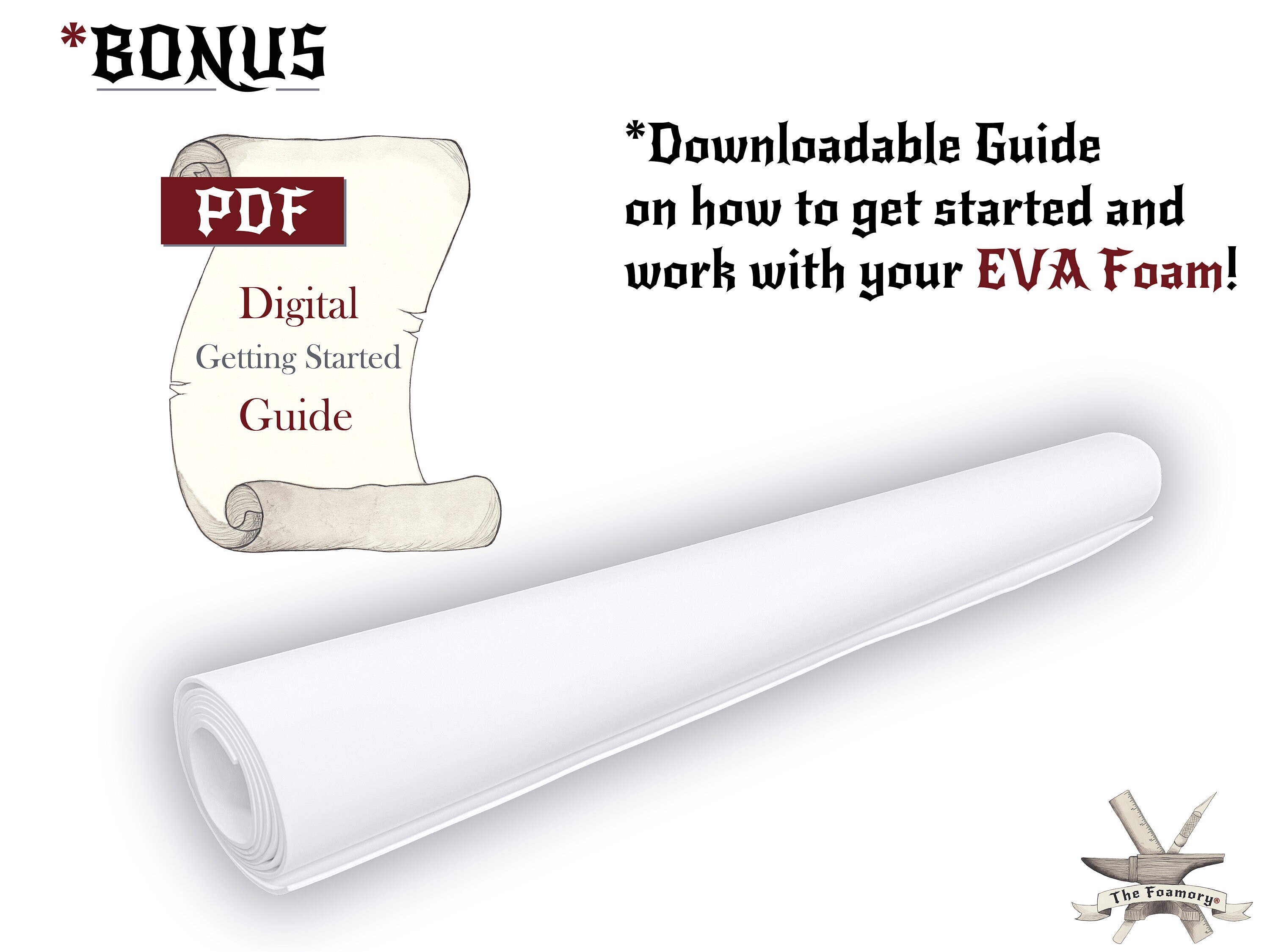 EVA Foam - 5mm Thickness 14" X 39" Sheet, White or Black Options, Ultra ...