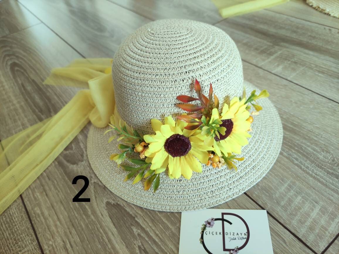 Sunflower Straw Hat: Girls, Toddler, Adult Summer Hat - Etsy