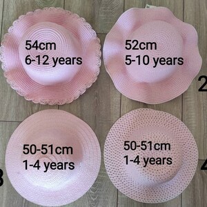 Flower Tea Party Hat Girls, Pink Easter Floral Straw Hat, Summer Bow Hat Little Girl, Fancy ...