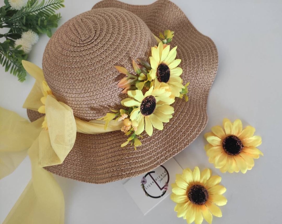 Sunflower Straw Hat: Girls, Toddler, Adult Summer Hat - Etsy