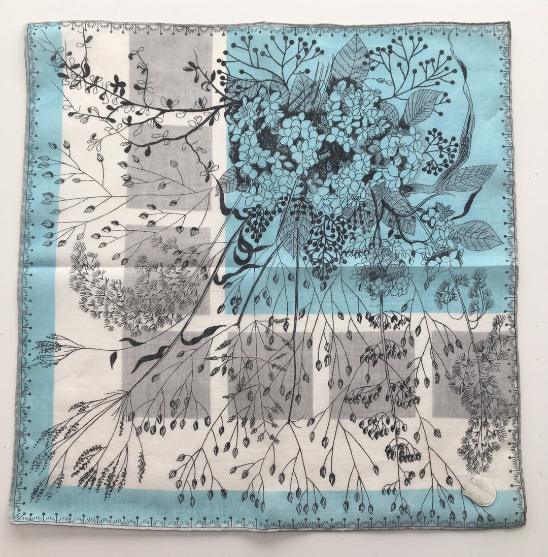 Flower Handkerchief Stoffels,1960s - Etsy
