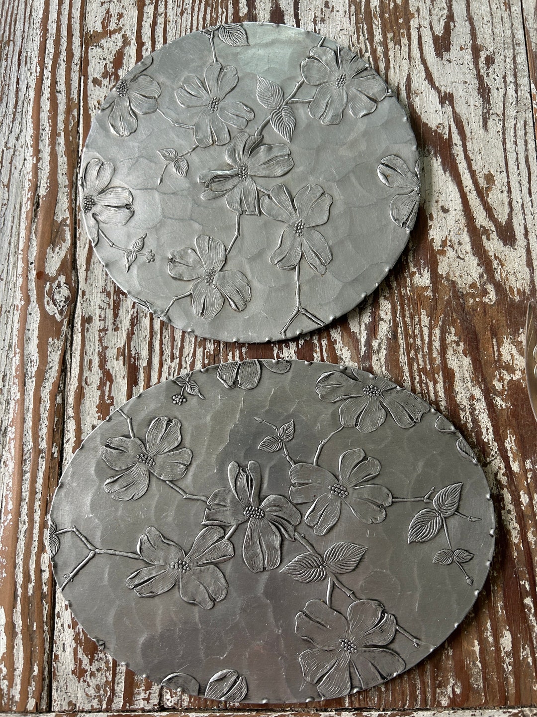 Pair Vintage Floral Hot Plates - Etsy