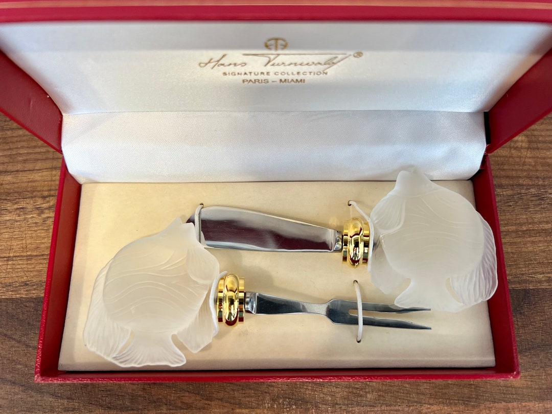 Vintage Hans Turnwald Angel Fish Fork and Knife Hors D’ouevre/cheese ...