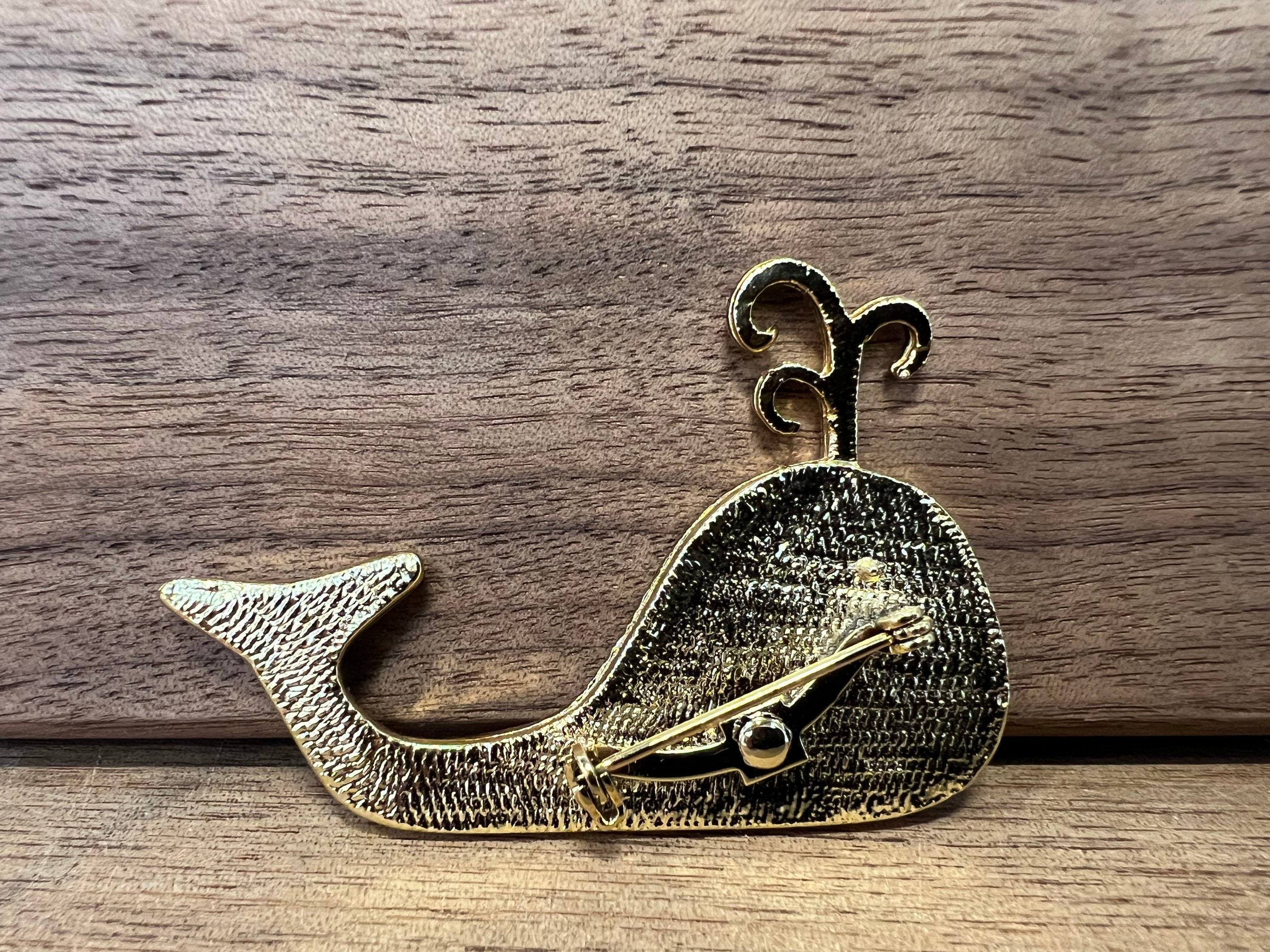 Vintage Red Enamel Whale Pin Brooch - Etsy