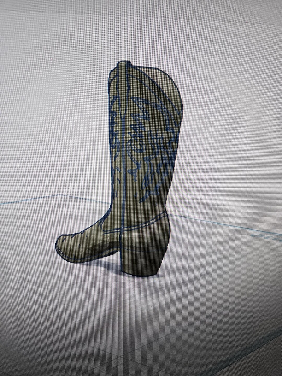 3D STL Digital File for Cowboy/cowgirl Boot - Etsy