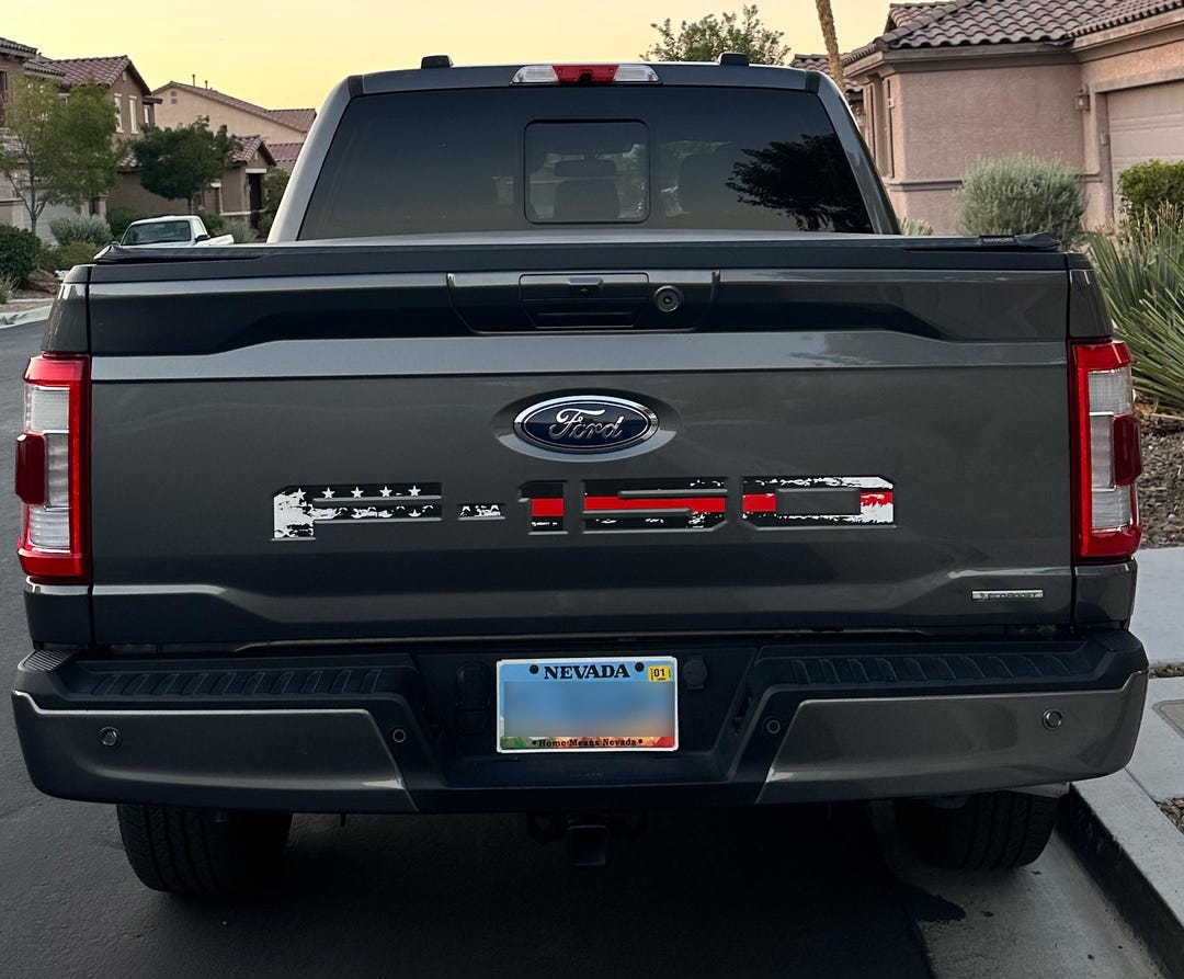 Reflective Tailgate Decal for Pickup Truck | Firefighter Support Flag ...