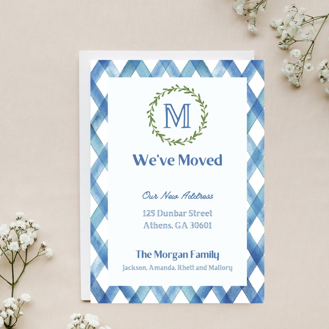 We've Moved 5x7 Flat Card | Personalized We've Moved Card | DIGITAL DOWNLOAD - Etsy