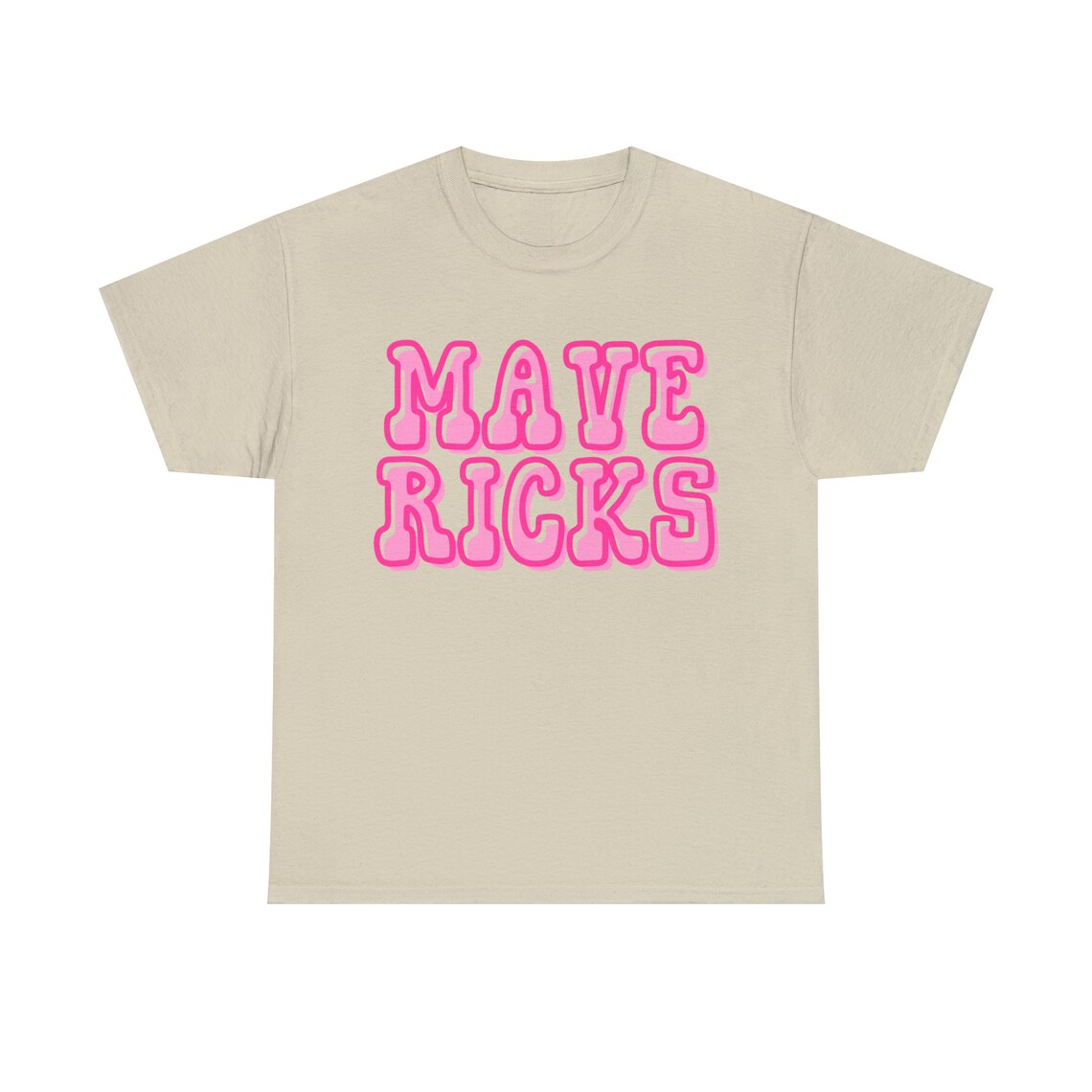 Mavericks RETRO Letters Pink Out Football Fall Gildan Tee - Etsy