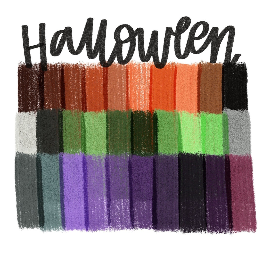 Halloween Fall Color Palette for Procreate - Etsy
