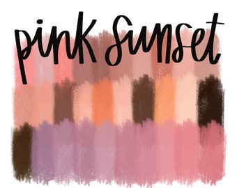 Sunset Procreate Color Palette - Etsy