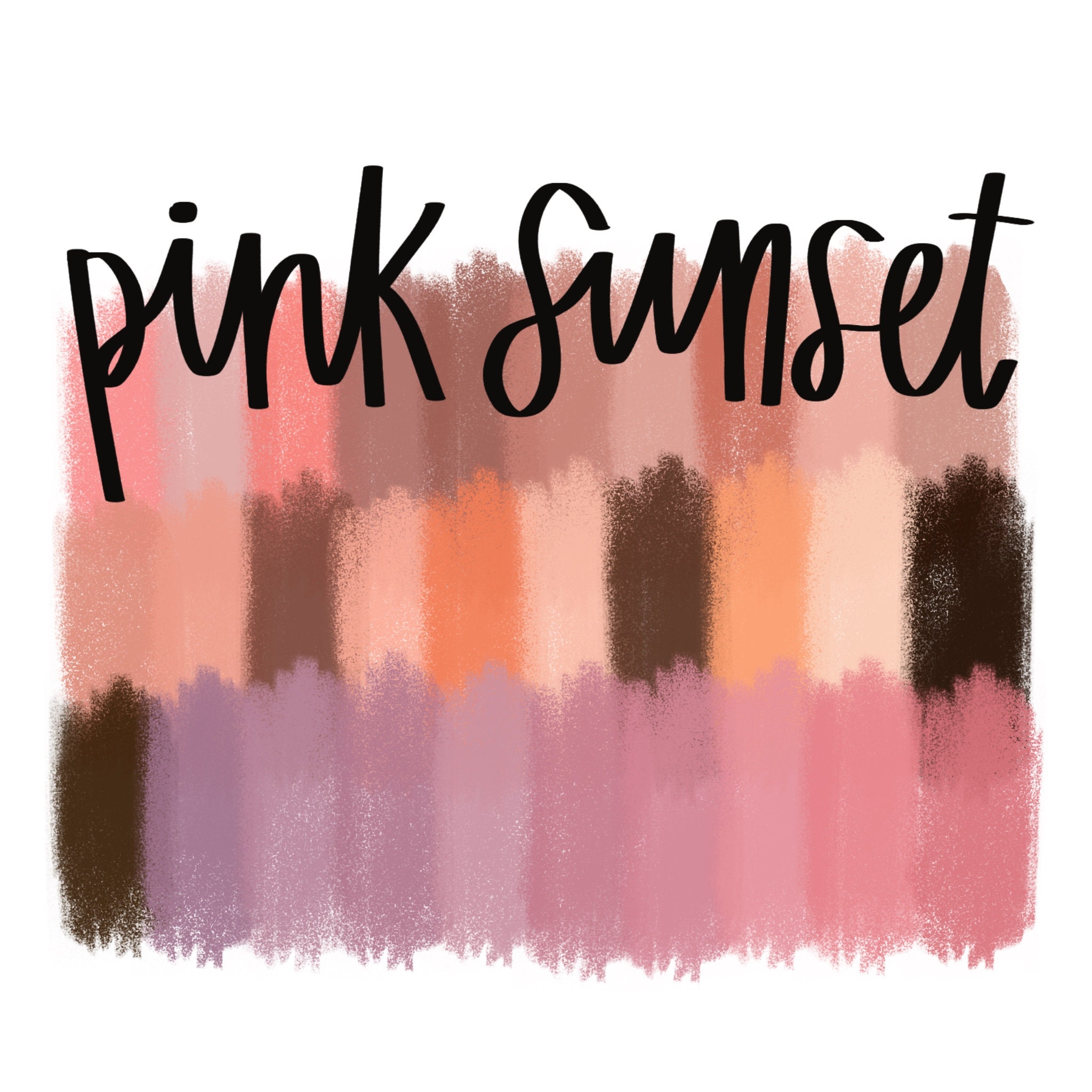 Pink Sunset Colorful Color Palette for Procreate - Etsy