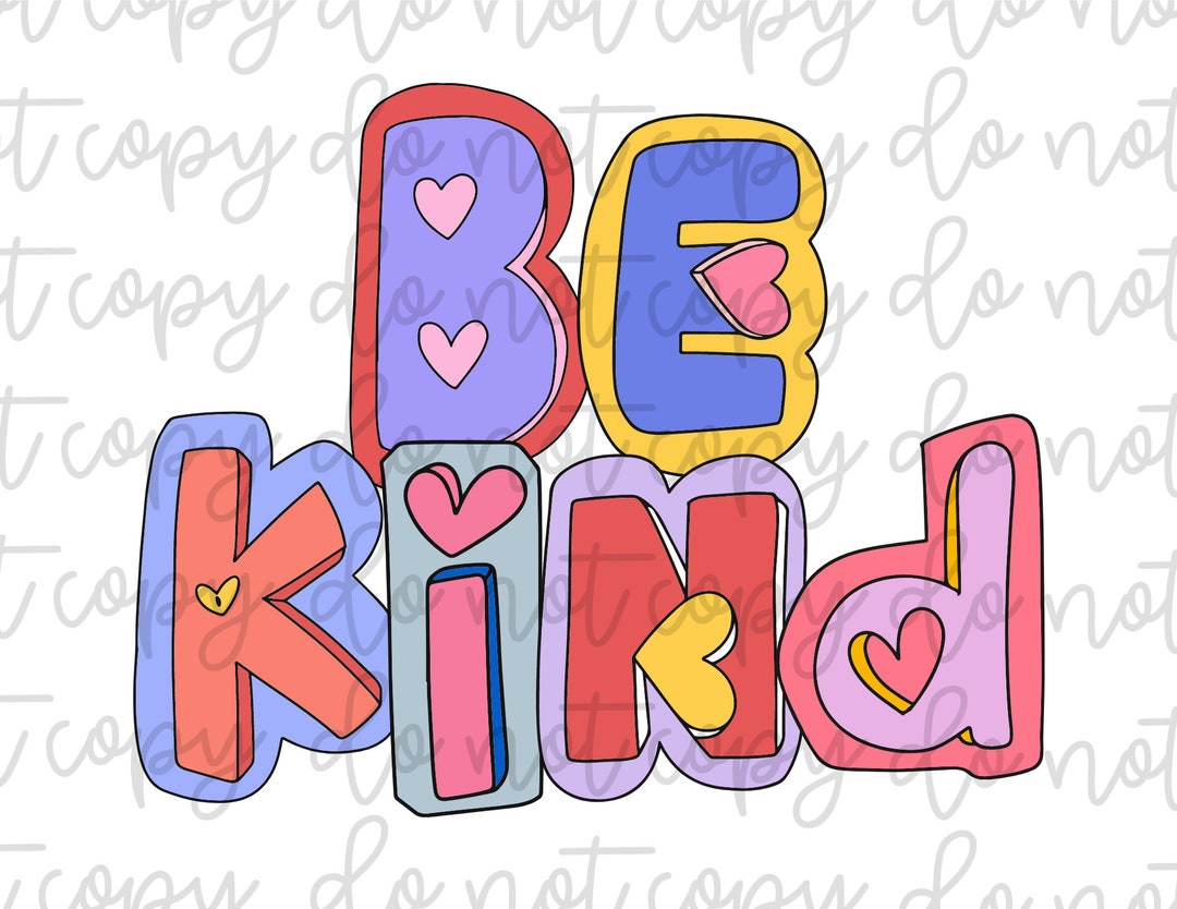 Be Kind Retro PNG Digital Download Design | Sublimation File - Etsy